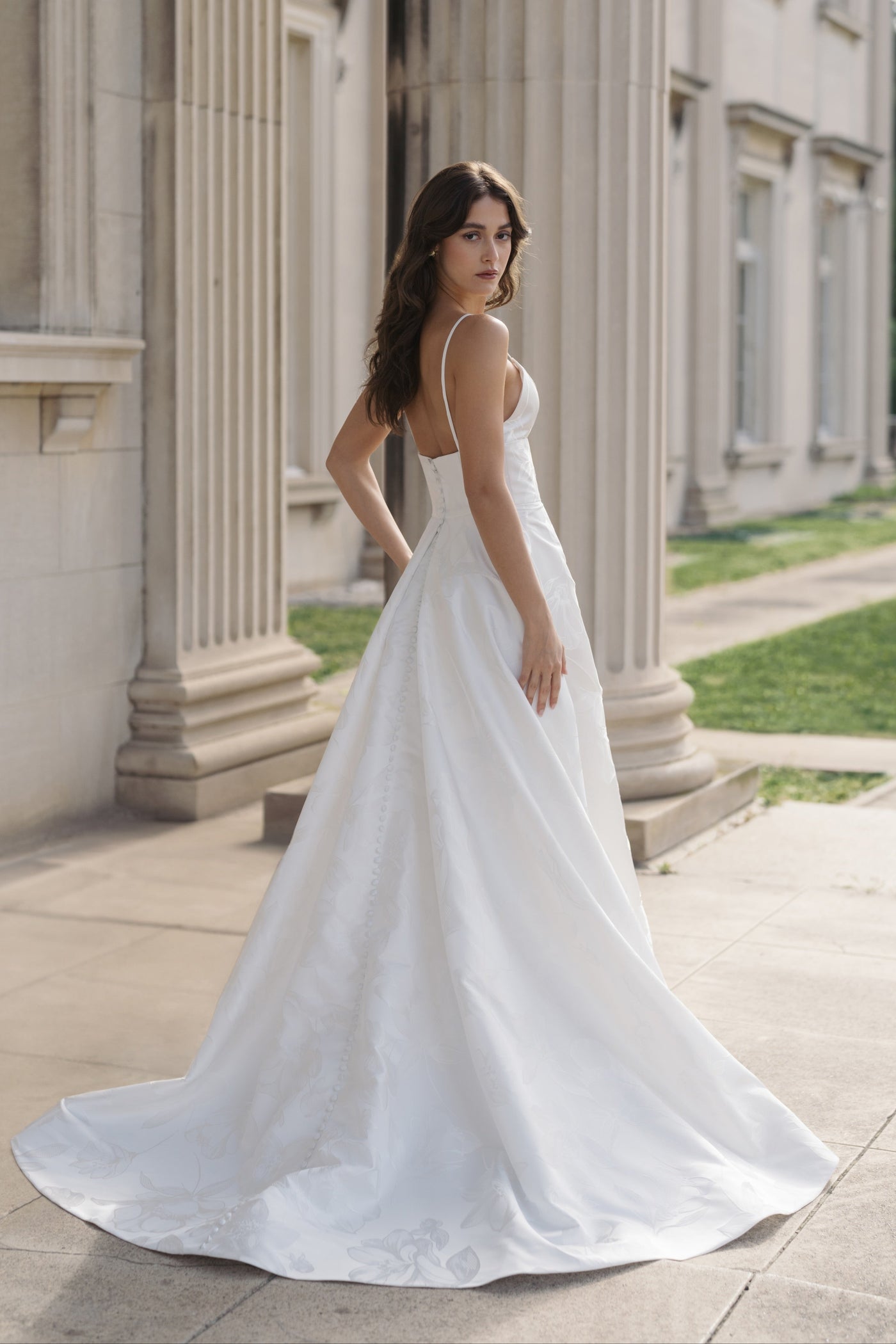 The Abington | Blue Willow Modified A-line Gown | Anne Barge