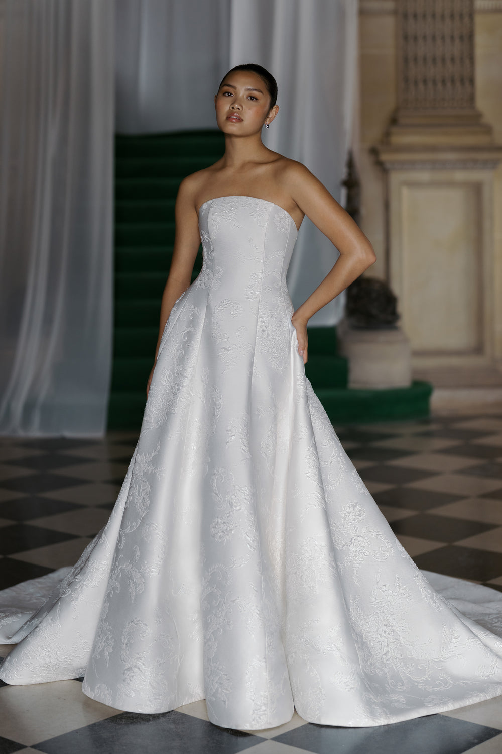 Penn Wedding Dress | Arched Strapless A-Line Gown | Anne Barge