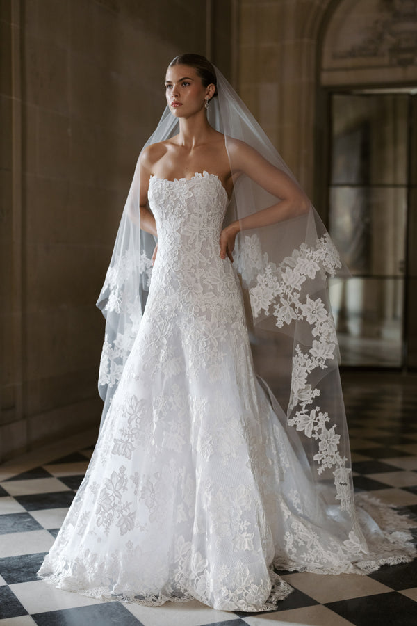 Edith Wedding Dress | Contour Strapless Neckline | Anne Barge