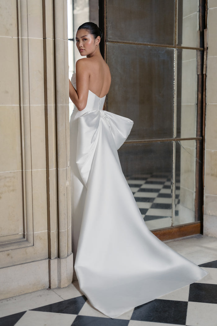 Rodgers Wedding Dress | Peaked Strapless Gown | Anne Barge